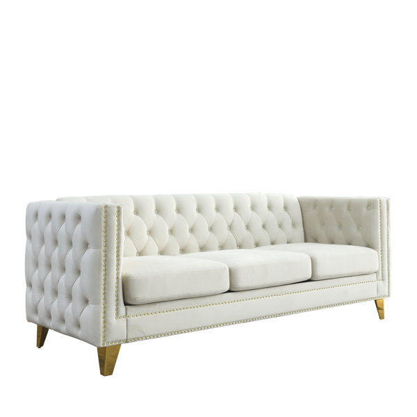 Rosdorf Park {contact Us For 3d Modelling} Velvet Sofa For Living Room,buttons Tufted Square Arm ...